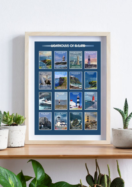 Lighthouses of Ireland Poster - Ireland Posters.ie